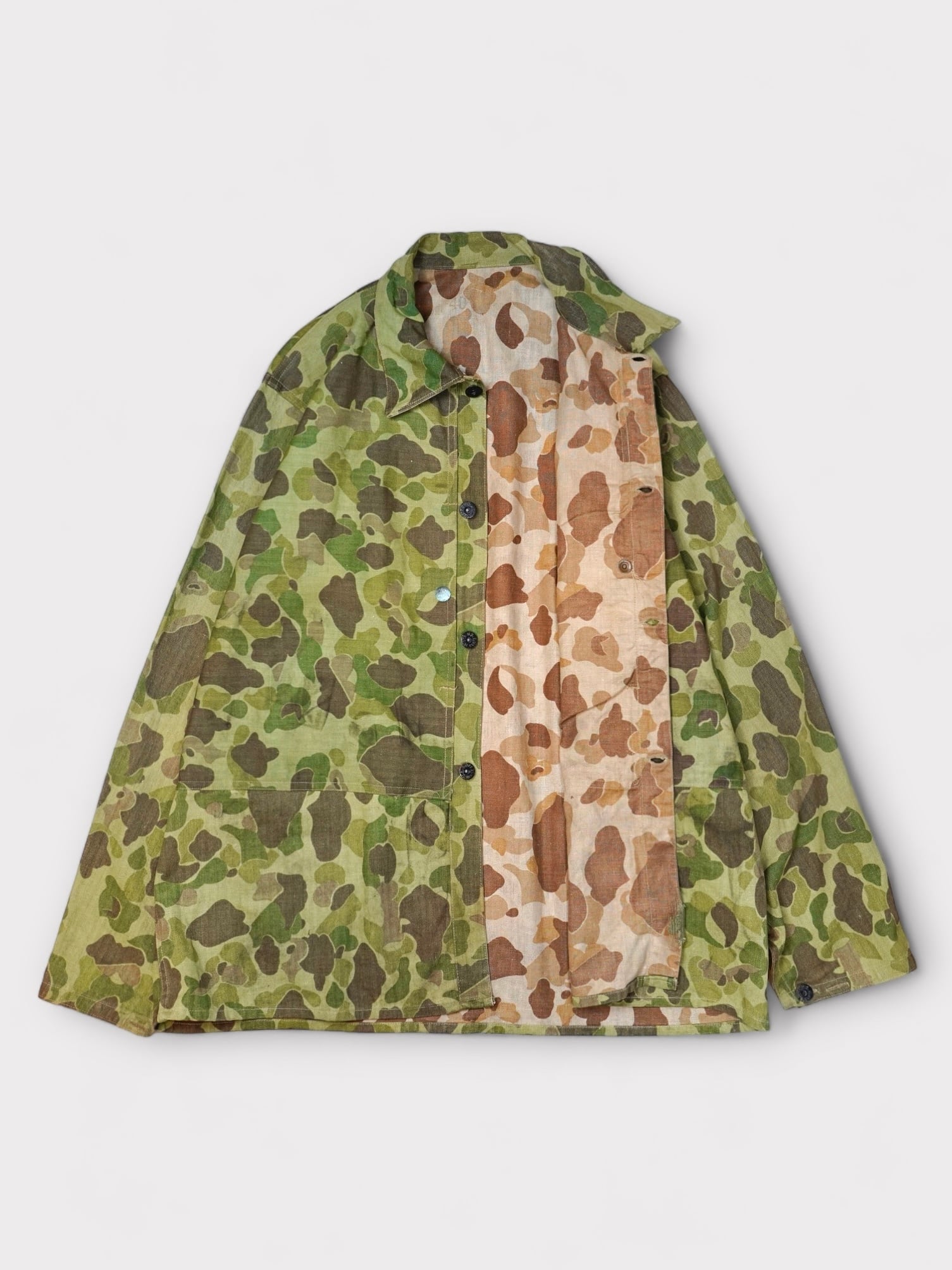 40's U.S.M.C P-44 Duck hunter HBT reversible jacket made in USA【40】ダック ...